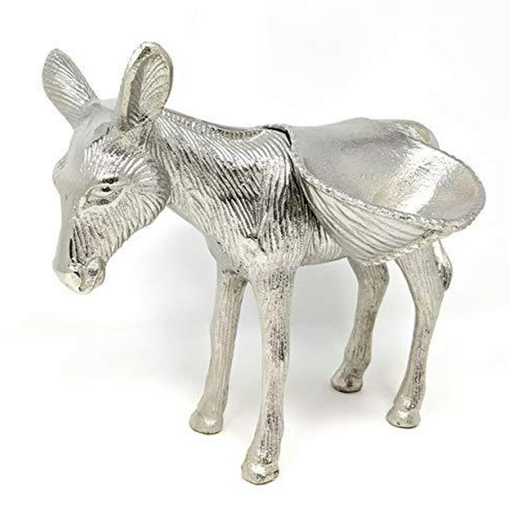 Decorative Cast Aluminum Donkey with Side Saddle Bowls Serving Dish ...