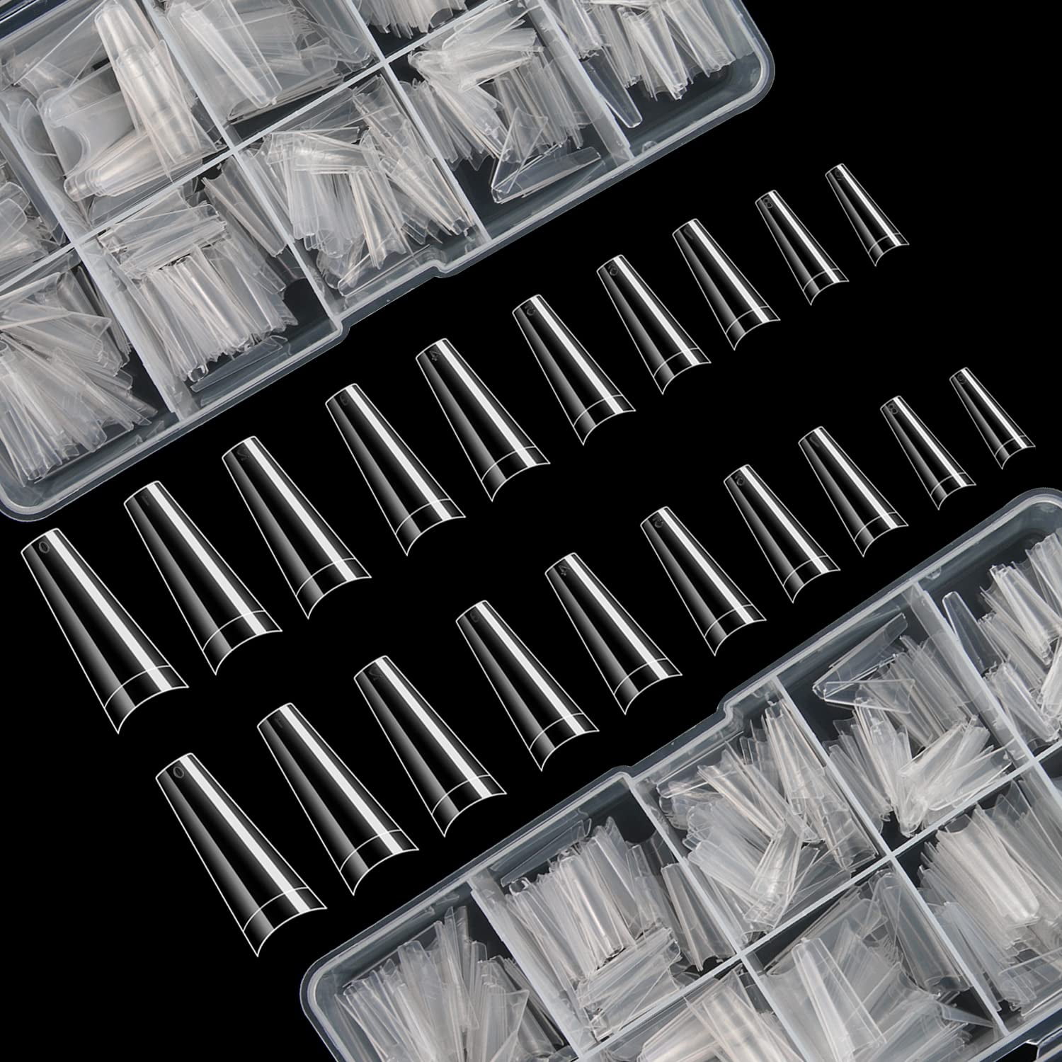 240 PCS Ballerina Nail Tips Artificial Acrylic Nails for Soak Off Nail ...