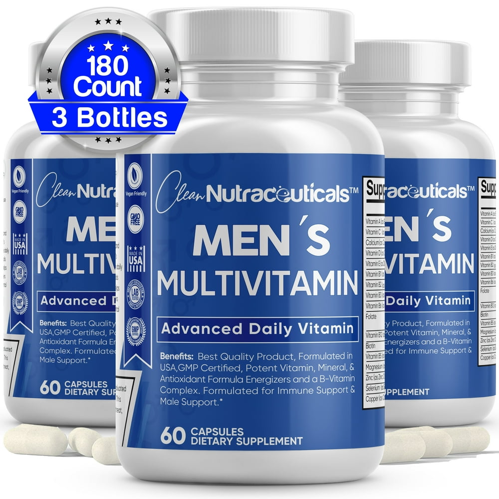Multivitamin for Men Daily Supplement with Vitamins A, C, E, B1, B2, B6 ...