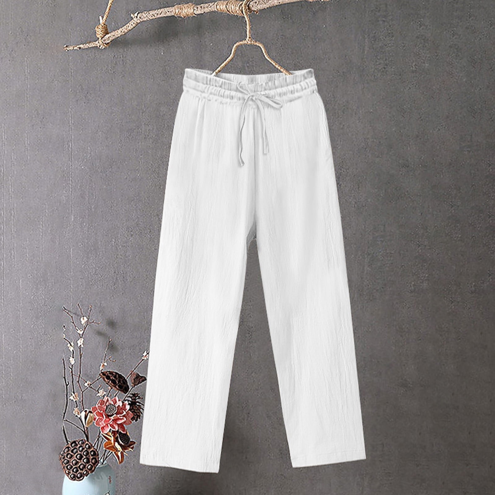 Click here for Karight Womens Linen Pants Wide Leg High Waisted D... prices