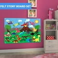 Qenwkxz 29.5in Preschool Felt Board with Hook Early Learning Felt Story ...