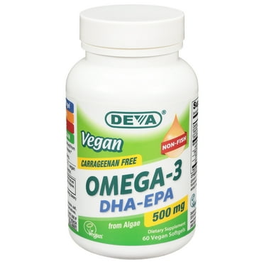 Deva Vegan Vitamins Omega 3 DHA EPA - 90 softgels - Walmart.com