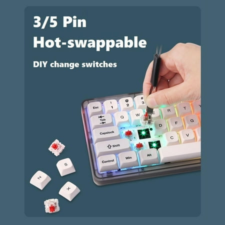 Knob Keyboard RGB TM680 67 Keys Knob 3 Mode Linear Switch Ck69 ...