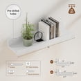 24 inch Picture Ledge Shelf Set of 8,Long Floating Shelves for Wall ...