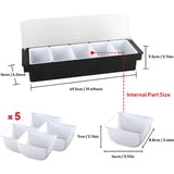 FJXIN Plastic Garnish Station with 5 Trays and Lid - Walmart.com