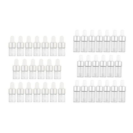 40x Portable Empty Glass Dropper Bottles with Glass Eye Droppers for ...