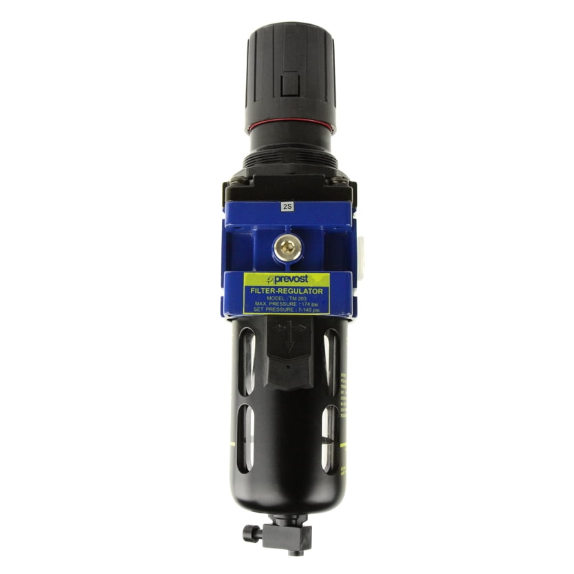 Prevost Compressed Air Inline Filter & Regulator Combo 1/2" FNPT TM203 ...