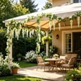 Artificial Wisteria Garland Hanging Silk Flower Vines with Green Leaves ...
