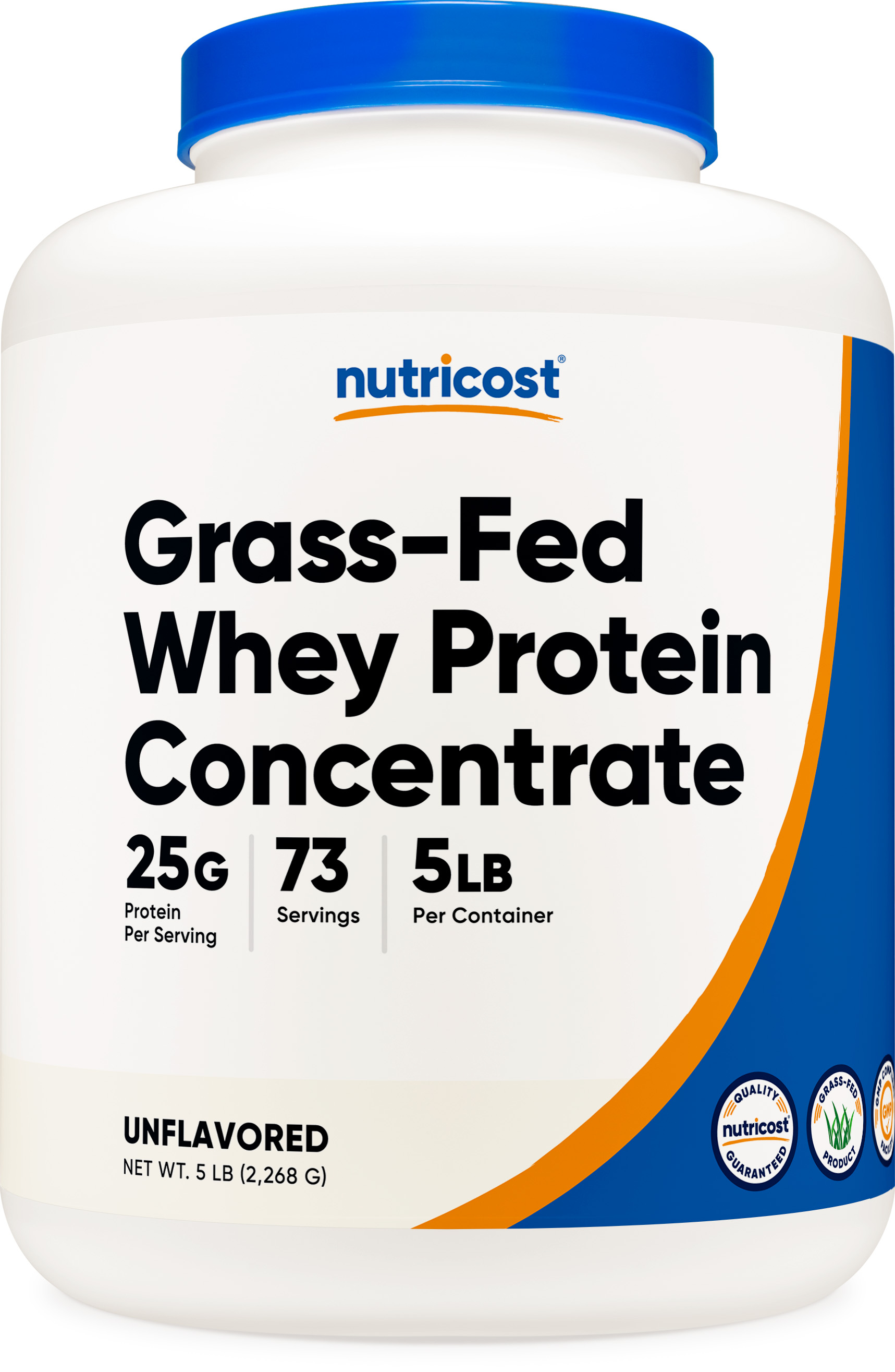 Nutricost Grass-Fed Whey Protein Concentrate Powder (Unflavored) 5LBS - Walmart.com
