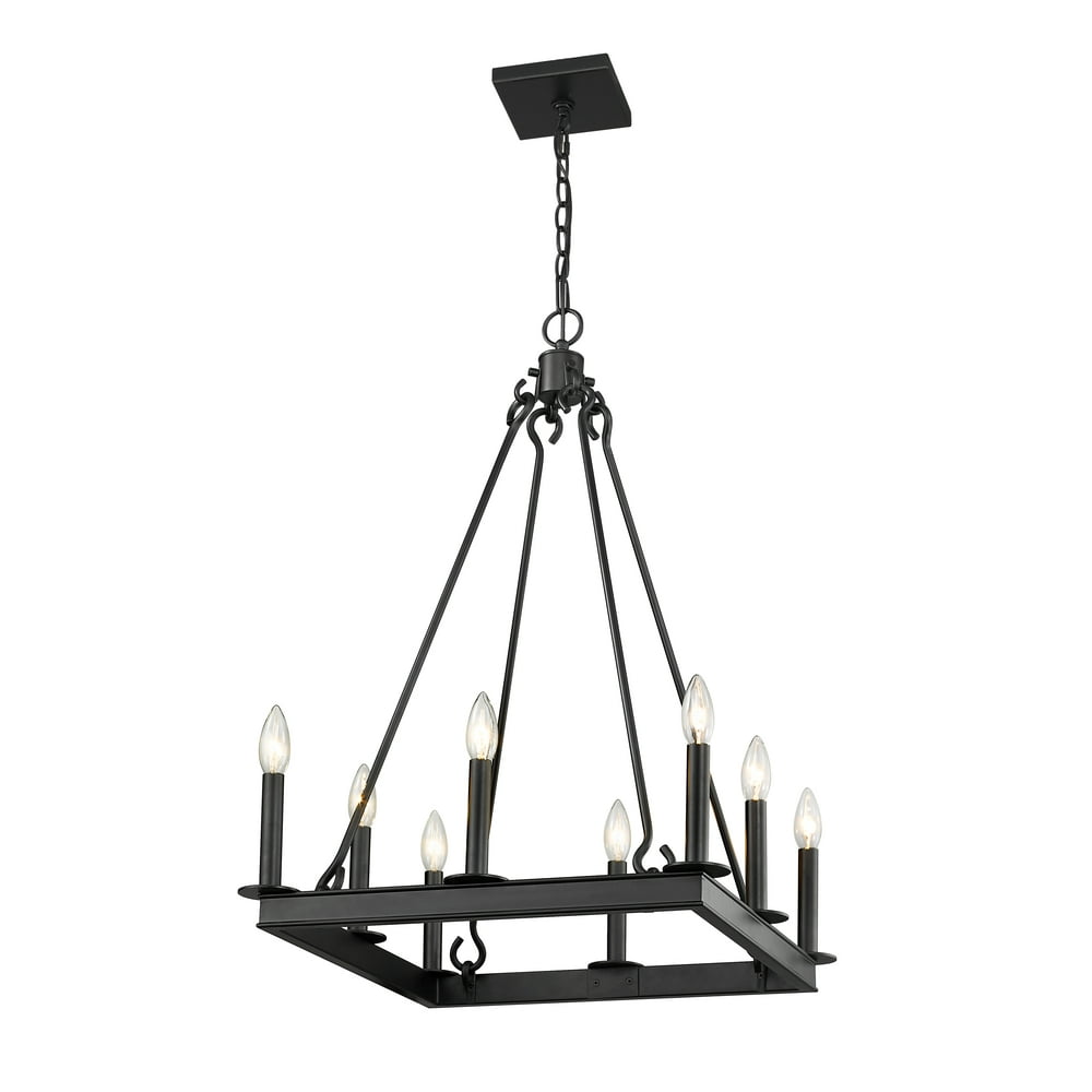 8 Light Chandelier Frame Finish Matte Black - Walmart.com - Walmart.com