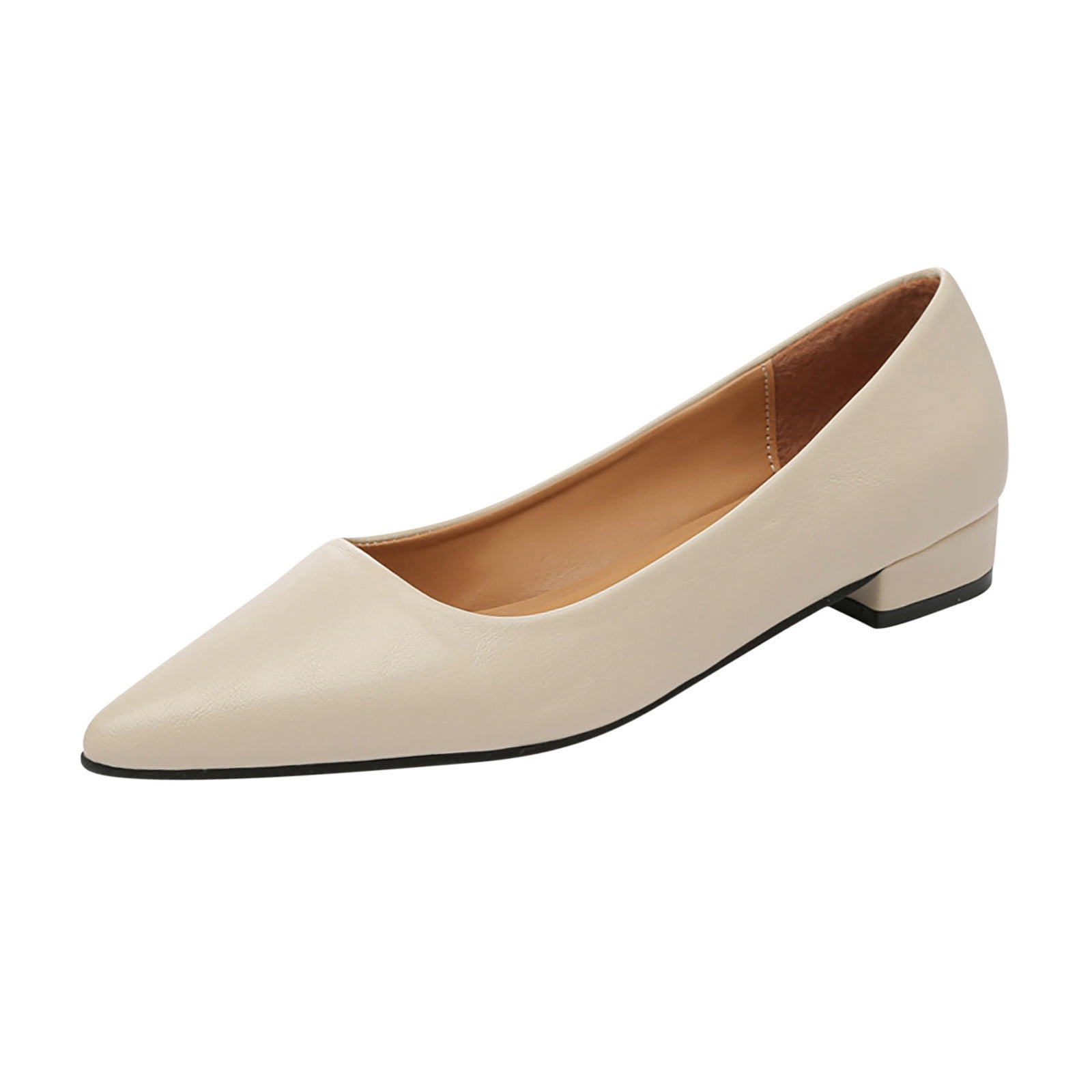 Click here for Generic Beige Comfortable Shoes With Square Heel A... prices