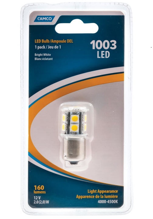 Camco 54601 LED Replacement Bulb - 1003 (BA15S) 1/pack - Walmart.com