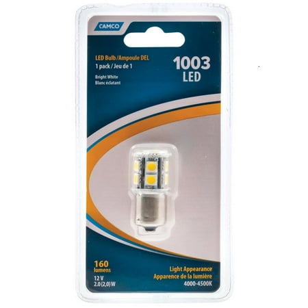 Camco 54601 LED Replacement Bulb - 1003 (BA15S) 1/pack - Walmart.com