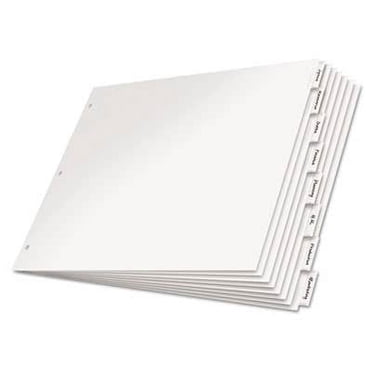 Cardinal OneStep Printable Table of Contents, Letter Page Dividers, 52 ...