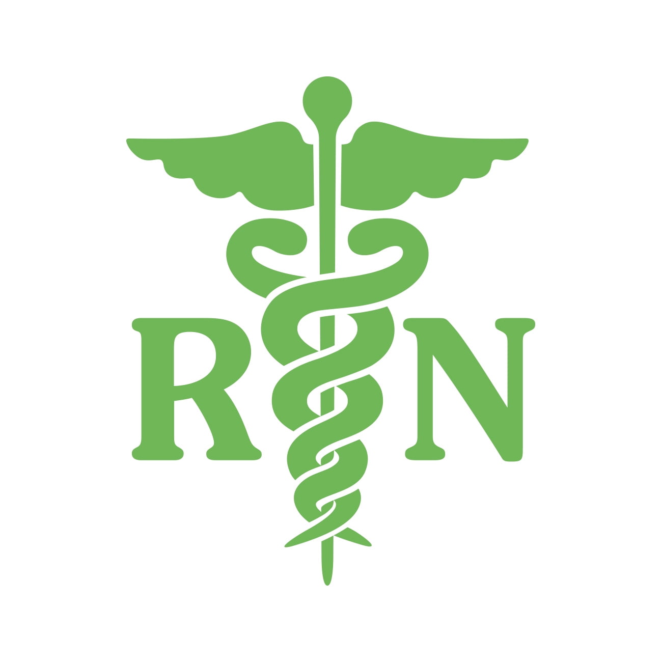 RN Registered Nurse Star of Life Sticker Decal Die Cut - Self Adhesive ...