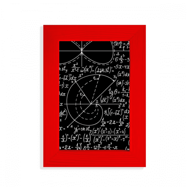 Formulas Science Calculus Stick Figure Picture Display Art Red Photo ...