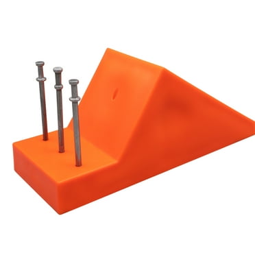 Checkers Wheel Chock,17" D,14" H,14" W,Orange UC1210 - Walmart.com