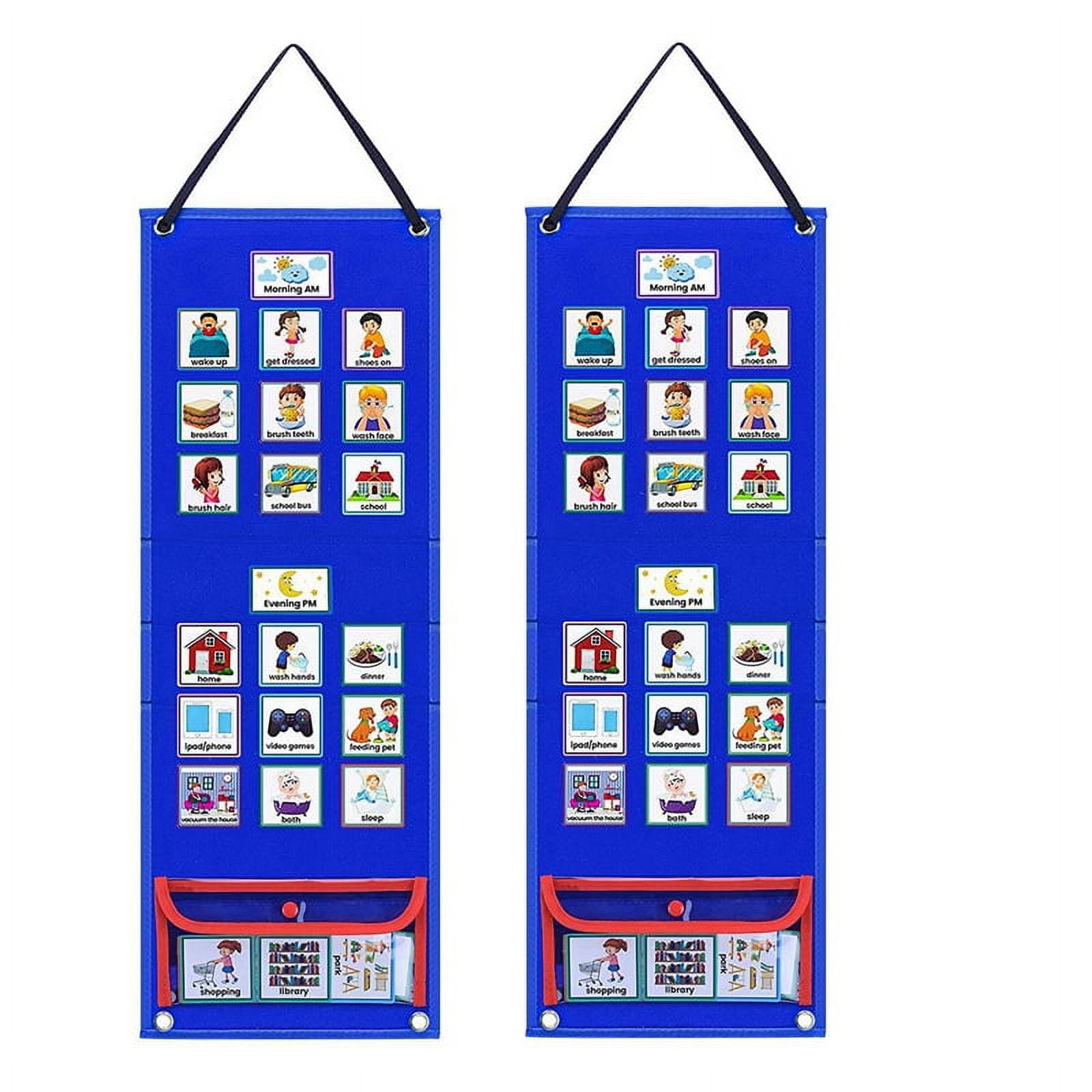2X Horario Visual para NiñOs Tabla de Rutina Diaria con 140 Tarjetas ...