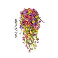 Artificial Pansy Hanging Flowers 70cm - Lifelike Plastic Outdoor Plants ...