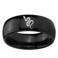 Snake Black High Polish Dome Tungsten Men Ring 10MM - Walmart.com