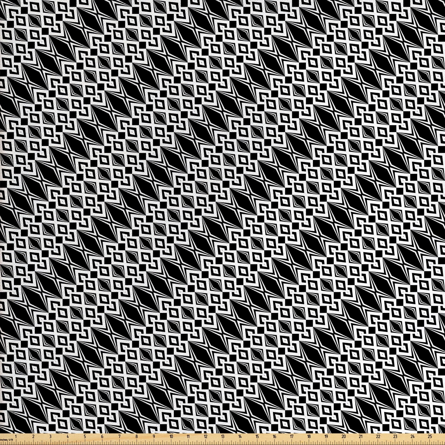 Geometric Fabric by the Yard Upholstery, Diagonal Order Diamond Shapes ...