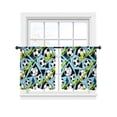 Blue Football Lightning Sheer Curtains for Living Room Bedroom Modern ...