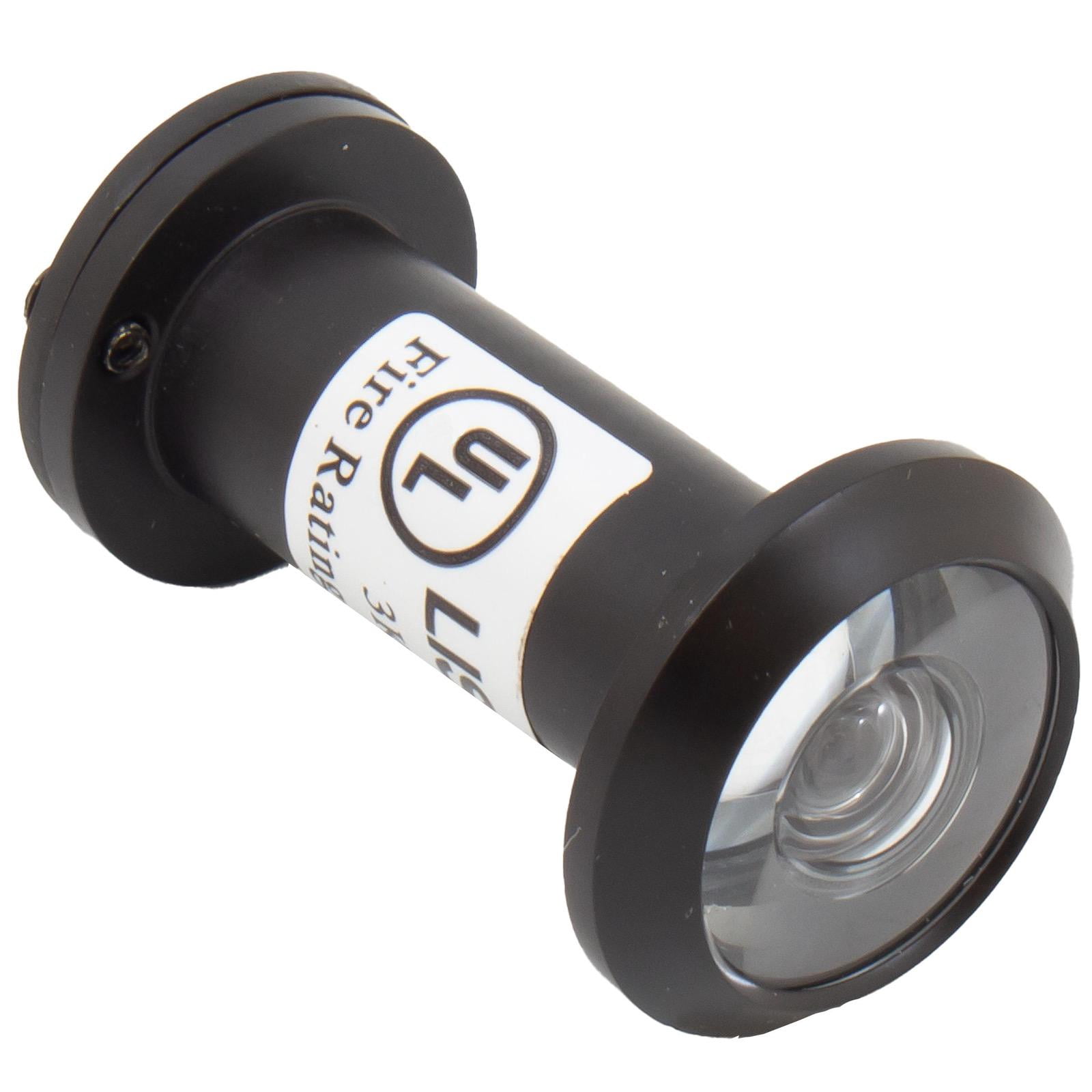 UL-Rated Door Viewer with Cover, 180 Degrees, 9/16" Bore Hole, Adjusts ...