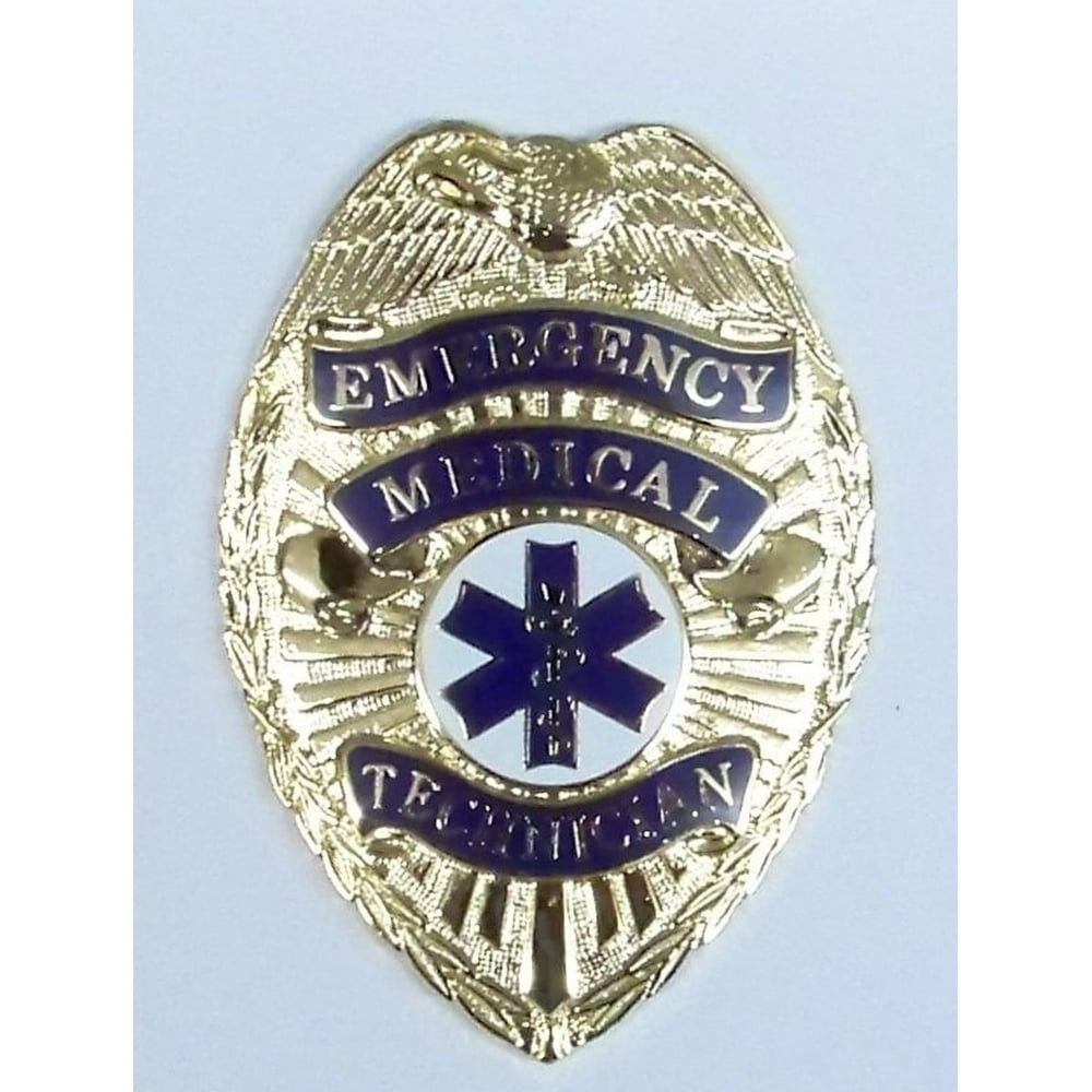 Emergency Medical Technician Badge-EMT Gold with Full Color Seal ...