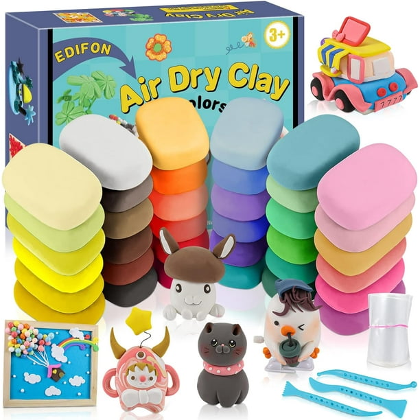GHSDFBB Air Dry Clay kit, 36 Colors Modeling Clay Ultra Light Magic ...
