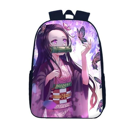 Anime Demon Slayer Nezuko Kamado Kids School Backpack Student Book Bag ...