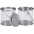 IEMIEBSHA 9 Pack Mini Clear Plastic Paint Cans, 3-Inch Tall Crafts and ...