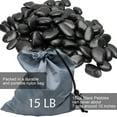 Black River Rocks - Large Polished Black Pebbles for Plants & Garden ...