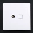 YIGSECU Wall Mount Faceplate Panel Socket: RJ45 Internet & Coaxial ...