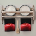 2 Pack Red Fruit Kitchen Towels Real Black Background Decorative Dish ...