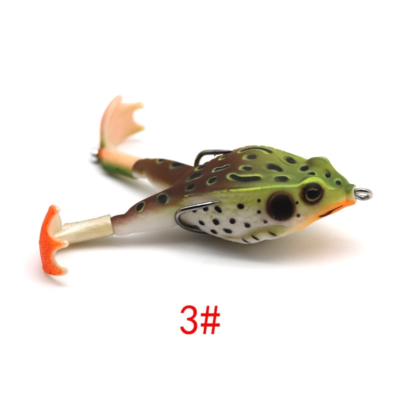 Topwater Frog Lure Bass Trout Fishing Lures Kit Set Realistic Prop Frog ...