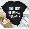 Adulting Requires Alcohol Tee Athletic Heather S Peachy Sunday T-Shirt ...