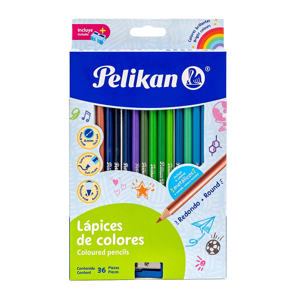 Pelikan Lápices de Colores caja con 36 piezas Pelikan Lápices de ...
