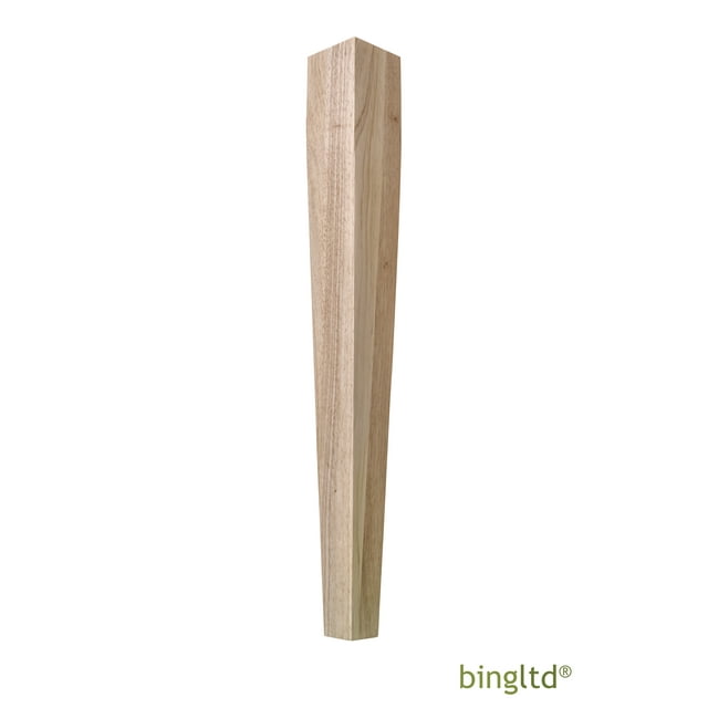 BingLTD - 29 5/6" Tall Unfinished Square Tapered Rubberwood Dining ...