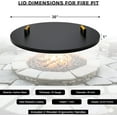 30” Round Fire Pit Lid – Heat Resistant fire Pit Cover Round Metal for ...