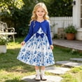 CUZIBR Kids Seasonal Dress Girls With Solid Color Jacket Floral Pattern ...