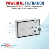 LifeSupplyUSA True HEPA Filter Replacement Compatible with Hunter 30938 ...
