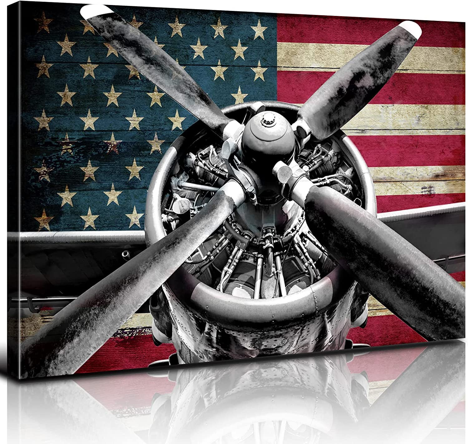 Vintage Airplane Propeller Wall Art Retro Aviation Wall Decor America ...