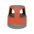 Cramer Scooter Stool, Round, 15", Step & Lock Wheels, to 300lb, Red ...