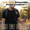 Retractable Phone Lanyard, Anti‑Lost Neck Strap with Carabiner ...