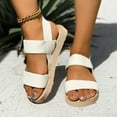 Wedge Sandals for Women 2026 Summer Trendy Open Toe Slingback Flat ...