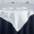 Efavormart 60" SATIN Square Tablecloth Overlay For Wedding Catering ...