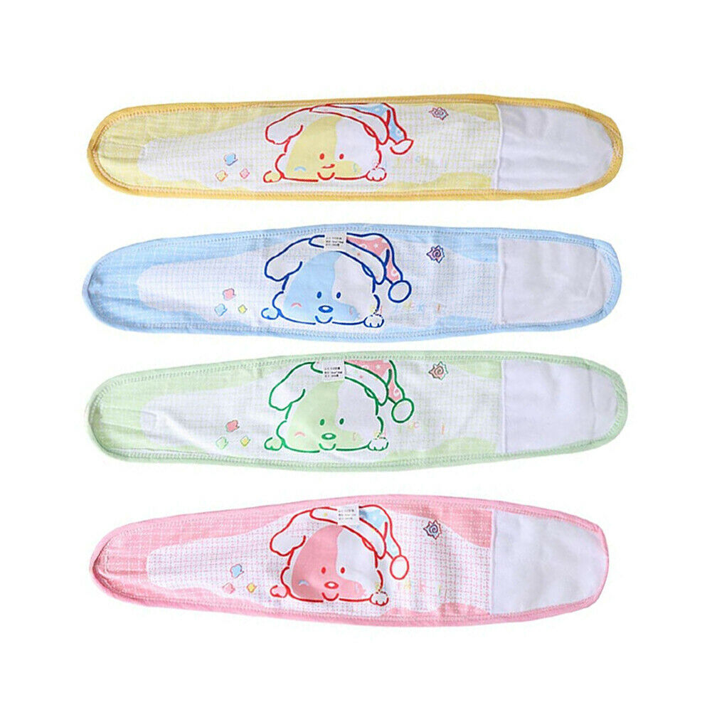 US 4Pc Baby Infant Umbilical Cord Belly Band Cartoon Cotton Soft Belly ...