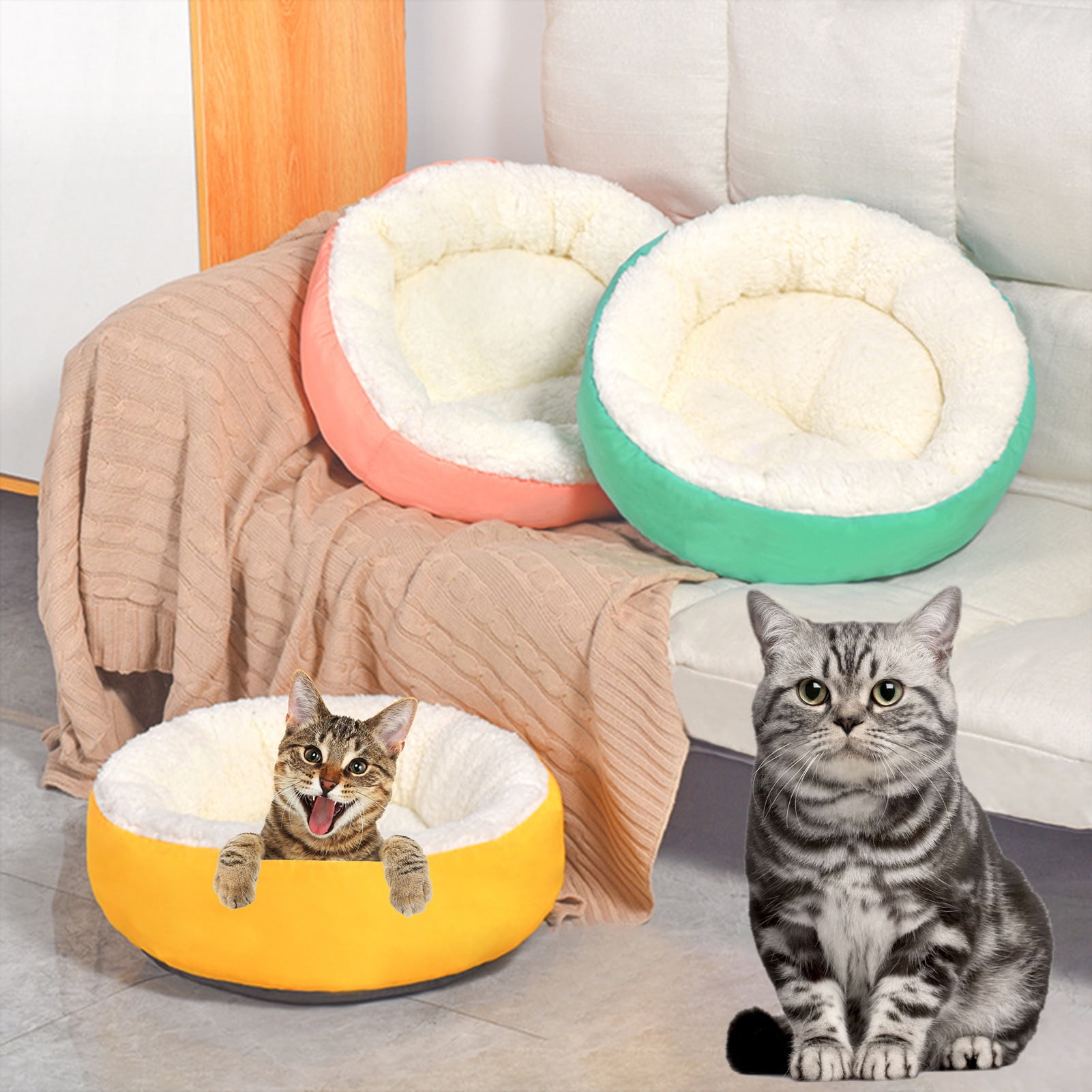 Leaveforme Cat Bed Comfortable Non-slip Bottom Easy to Clean Fully ...
