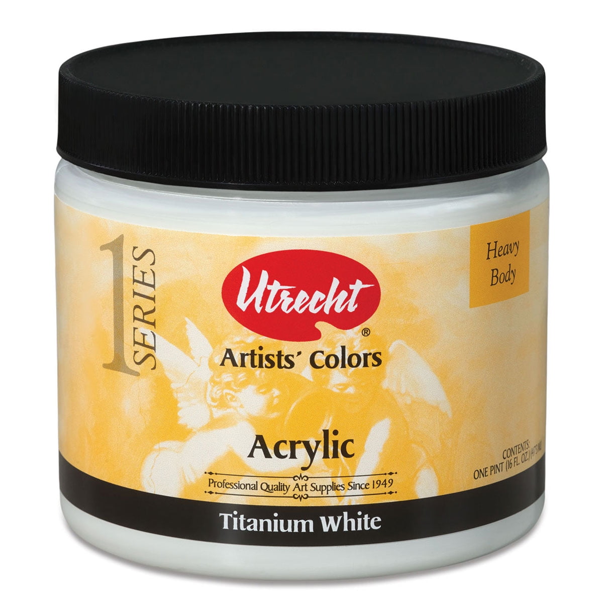 Utrecht Artists' Acrylic Paint - Titanium White, Pint - Walmart.com