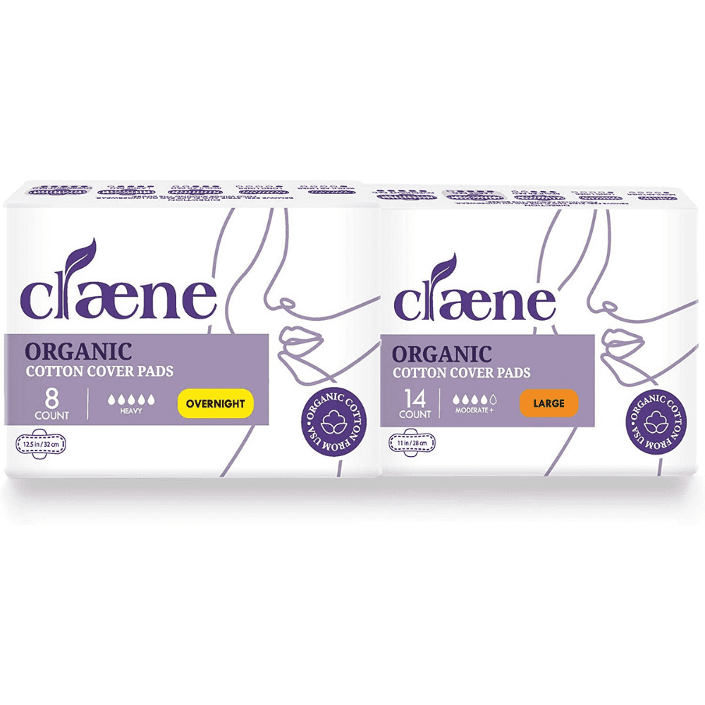 Claene Cotton Cover Pads, Sanitary Napkins with Wings, Menstrual Pads ...